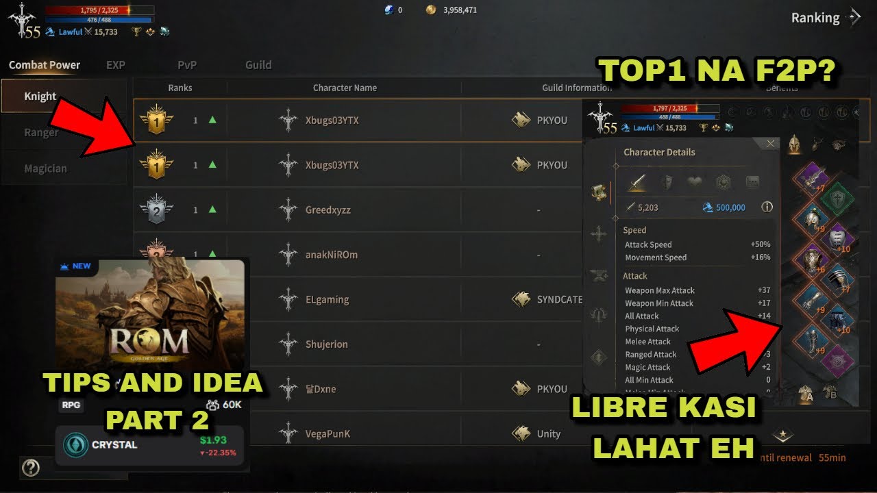 ROM - TIPS AND IDEA PART 2 RANK 1 PA NGA DAHIL SA FREE ITEM - YouTube