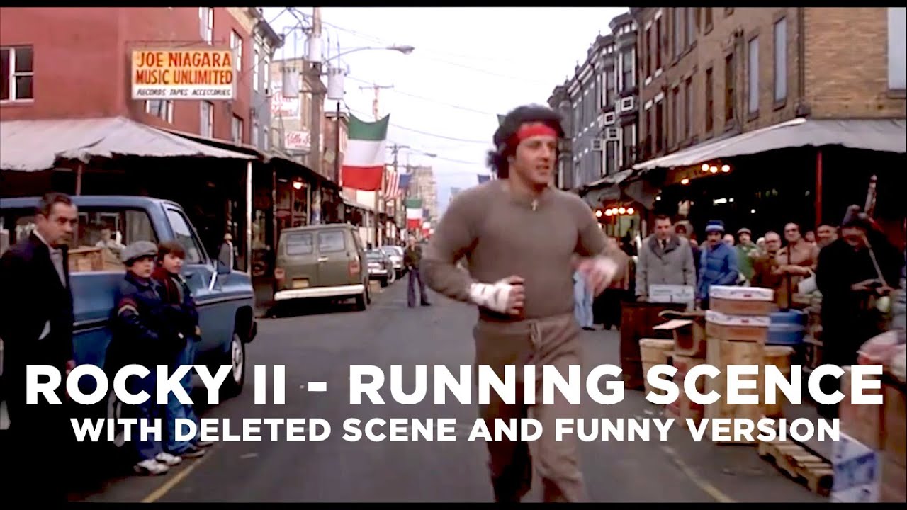 Rocky II - Running Scene With Deleted scene of funny version - YouTube