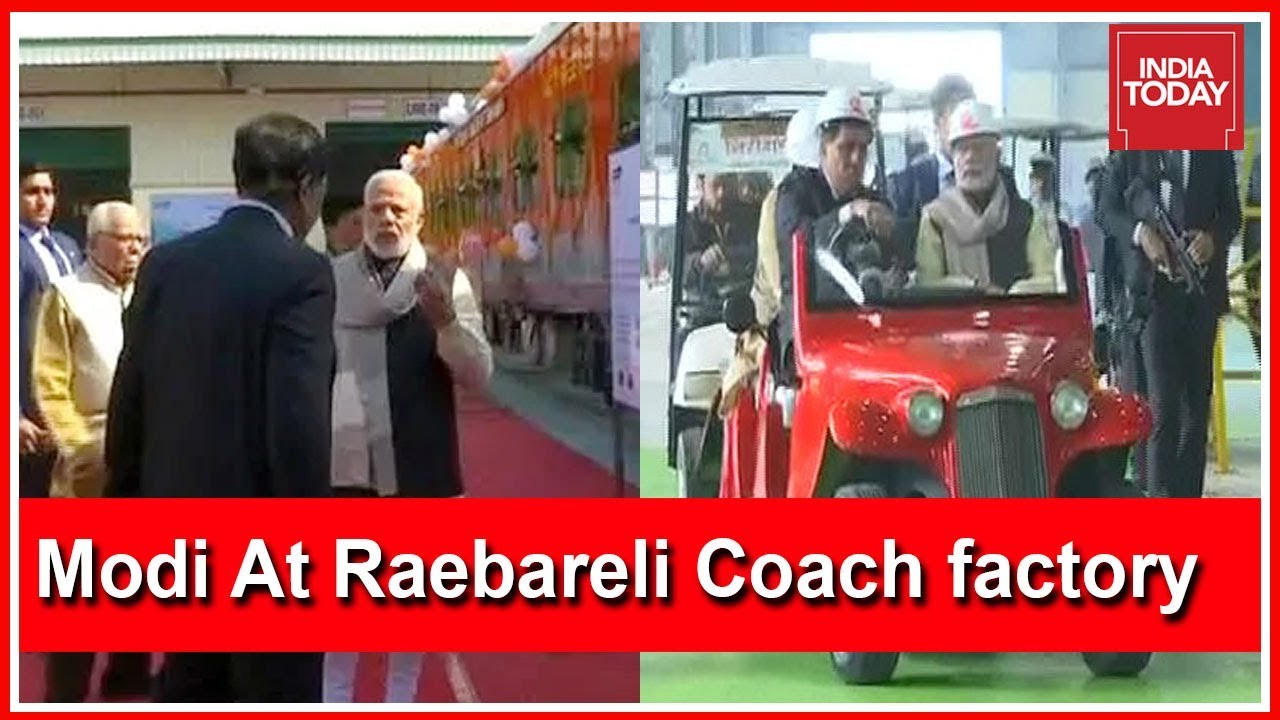 PM Modi In Gandhi Bastion : Inspects Modern Rail Coach Factory In ...