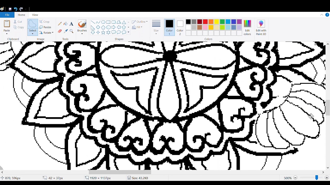 How To Draw On MS Paint : Part 2 - Drawing Mandala - YouTube