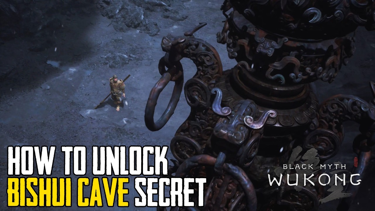 How to Unlock Chapter 5 Secret Area Bishui Cave - Black Myth Wukong ...