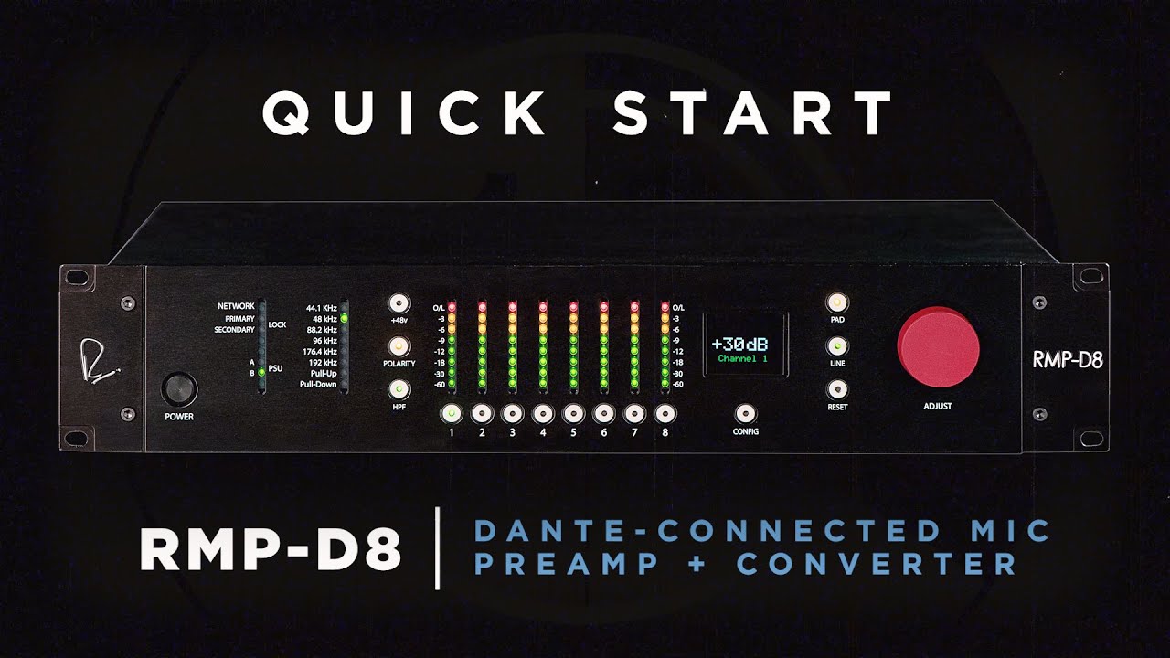 Quick Start: RMP-D8 Dante-Connected Mic Preamp & Converter - YouTube