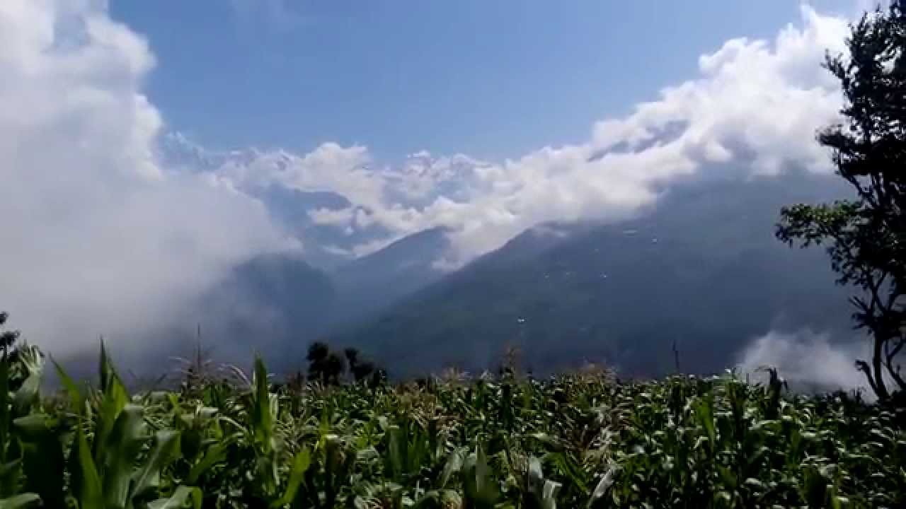 Beautiful view of Mount Ganesh Himal's peak - YouTube