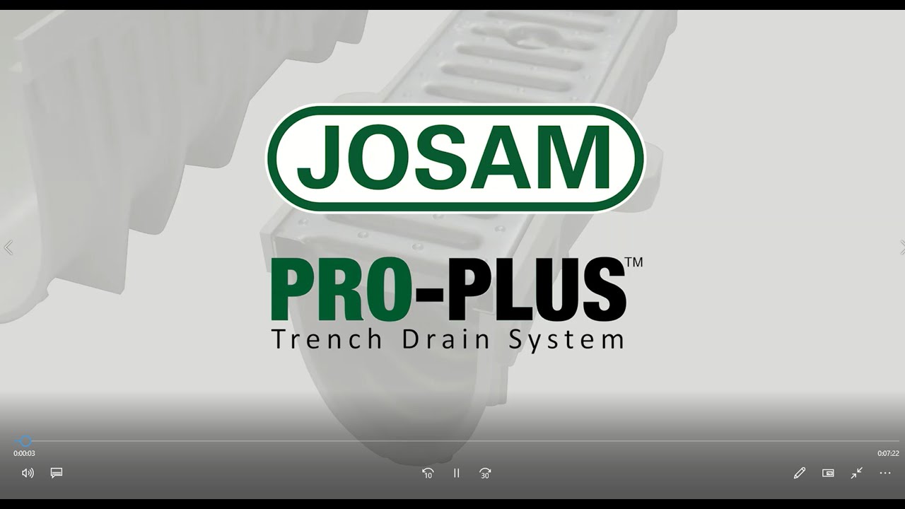 (Full Version) Josam Company PRO-PLUS Trench Drain Installation Video ...