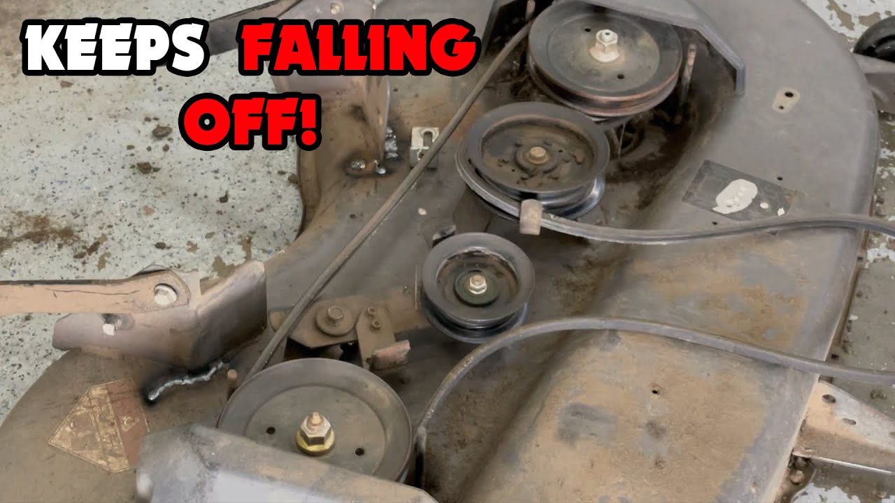 Belt Keeps Falling Off On Husqvarna Riding Mower - YouTube