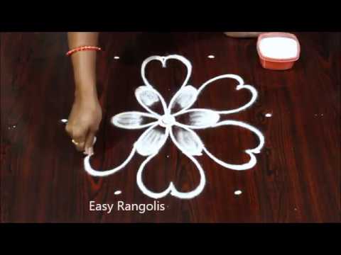small daily Kolam designs for beginners // Apartment muggulu - YouTube