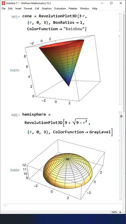 How to Draw Cone With RevolutionPlot3D in Mathematica - YouTube