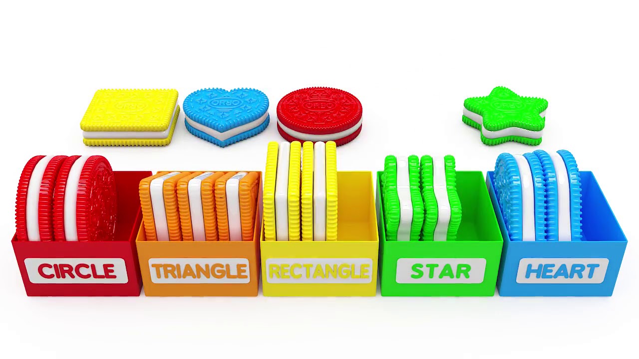 Learn Shapes and Colors with 3D Oreo Cookies Nursery Rhymes for kids ...