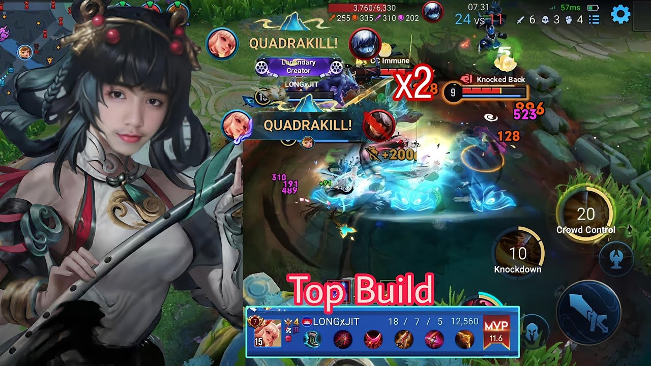 Top1 Build Arli High Damage | Honor of kings Arli Flawless Skin - YouTube