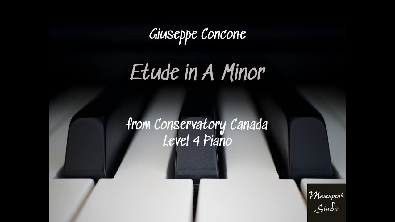 Etude in A Minor | Giuseppe Concone | CC Level 4 - YouTube