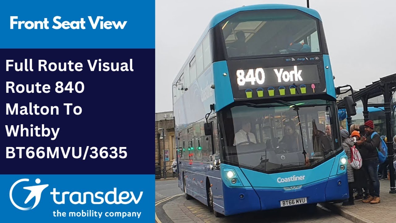 FULL ROUTE VISUAL | Transdev Coastliner Bus Route 840 - Malton To ...