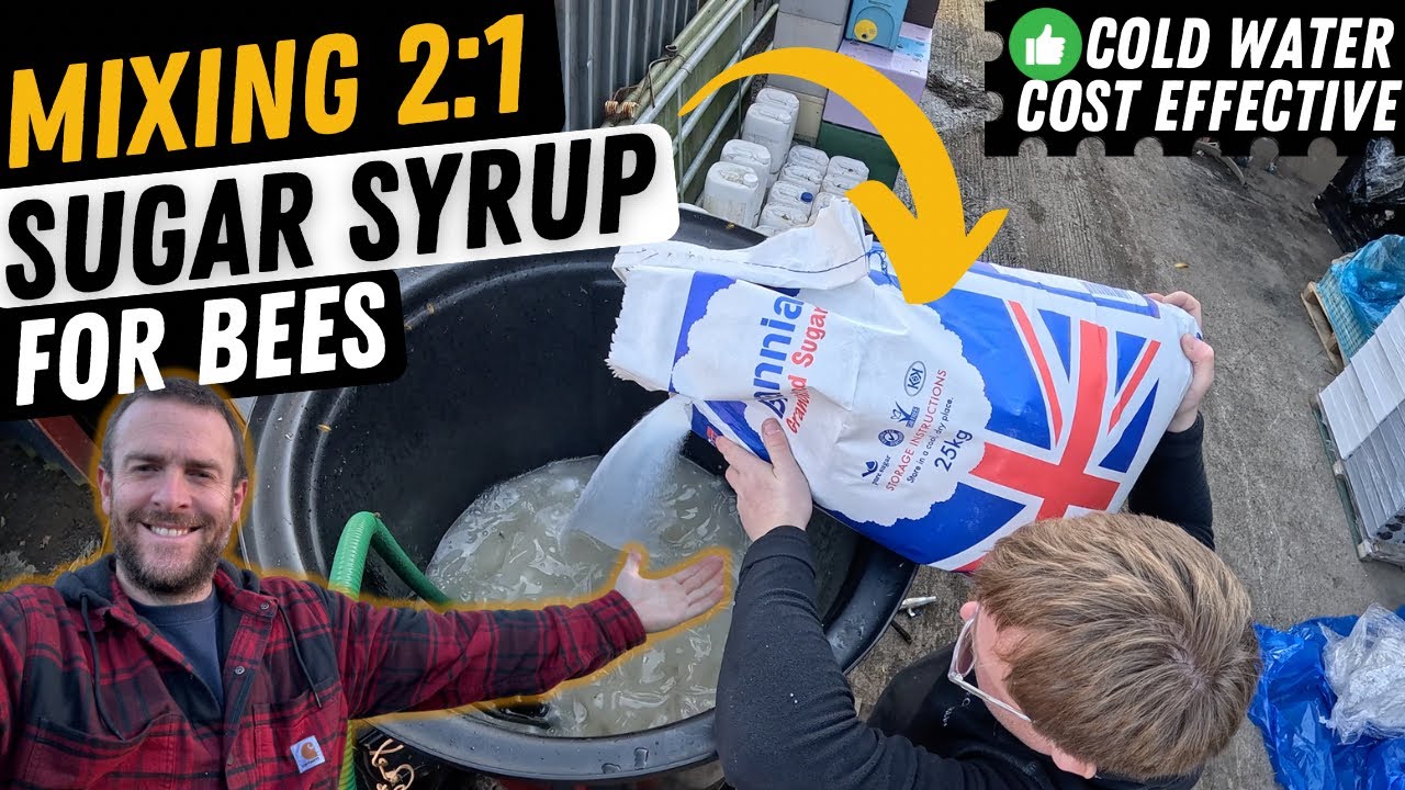 Mixing 2:1 Sugar Syrup For Winter Feeding Bees. (Imperfect system ...
