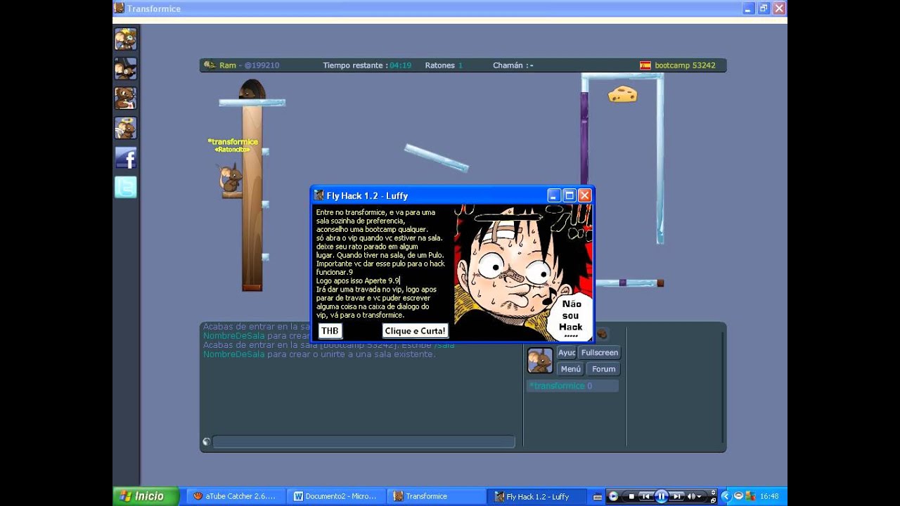 Transformice Fly Hack By Luffy 1.2 ( v 1.49 ) - YouTube