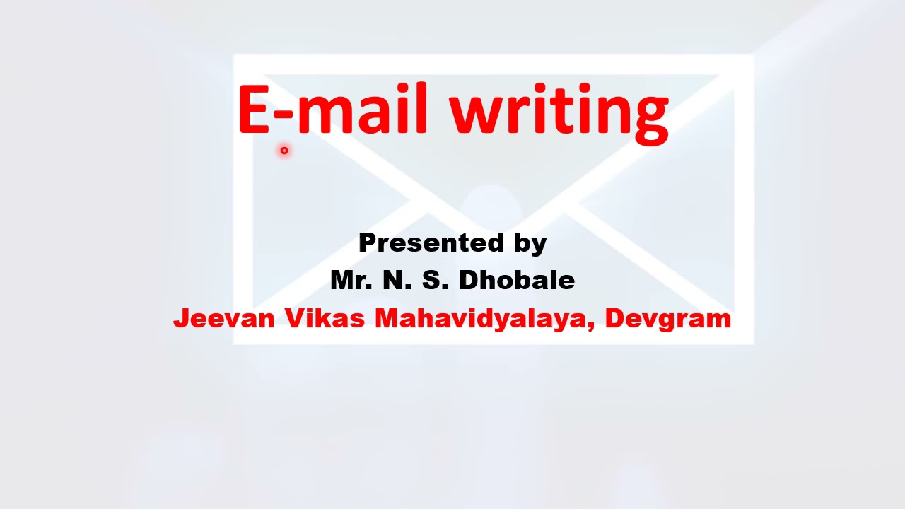 E-mail writing / drafting - YouTube