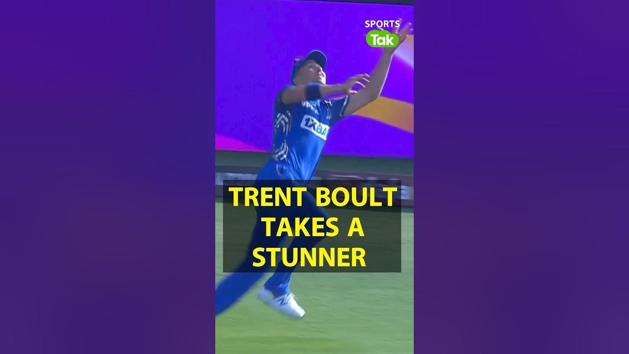 VIRAL CATCH: WATCH TRENT BOULT TAKES ONE HANDED STUNNING CATCH TO DISMISS LAURIE EVANS #ilt20 ...