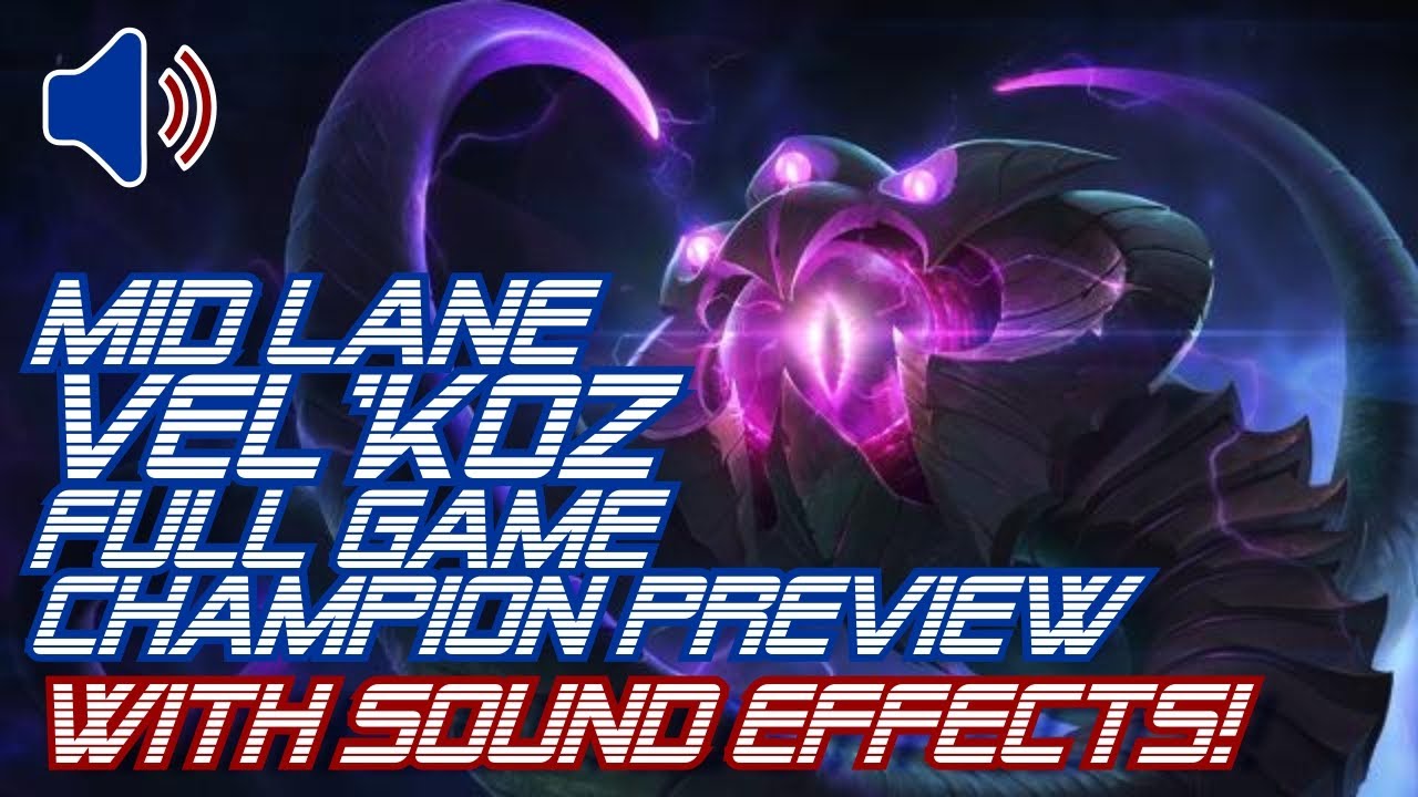 LoLPoV - Mid Lane Vel'Koz FULL GAME Champion Preview Gameplay (League ...