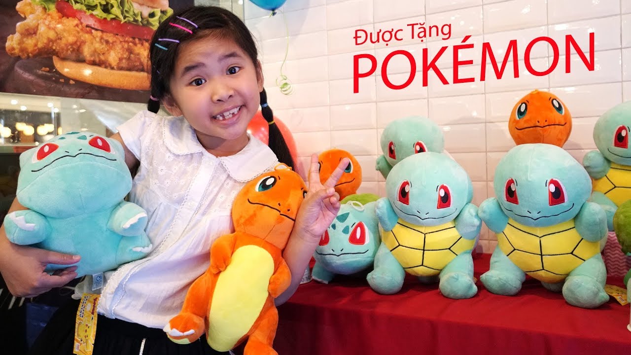 BÉ BÚN ĐI ĂN TẠI LOTTERIA ĐƯỢC TẶNG POKÉMON - YouTube