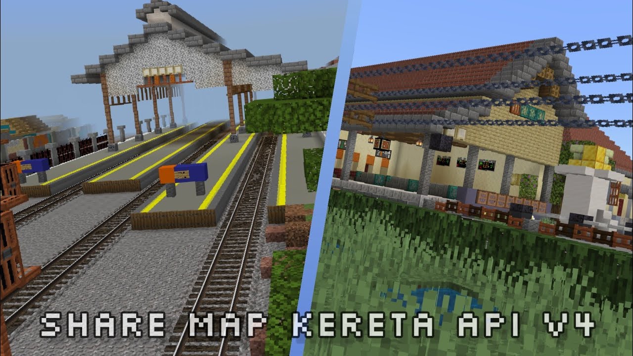 SHARE MAP KERETA API MINECRAFT! | MAP CKDA V4 - YouTube
