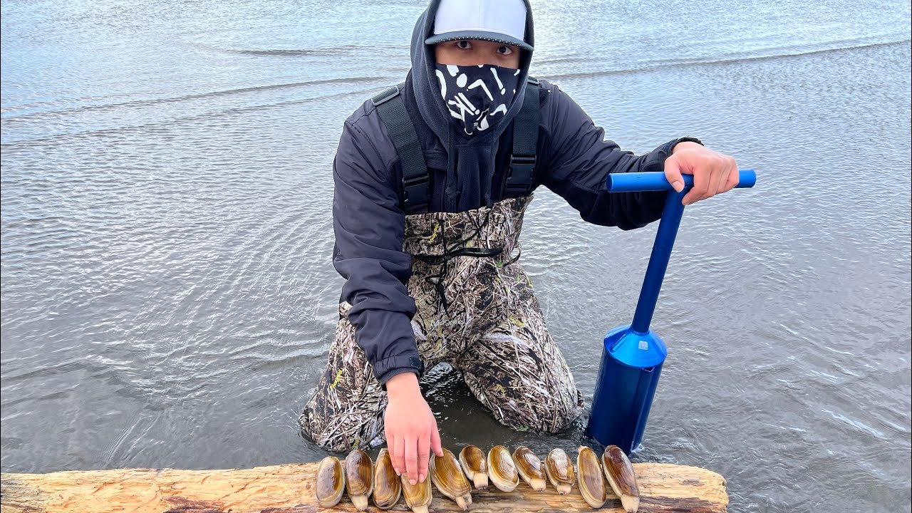 Digging and Cleaning Razor Clams on the Washington Coast - YouTube