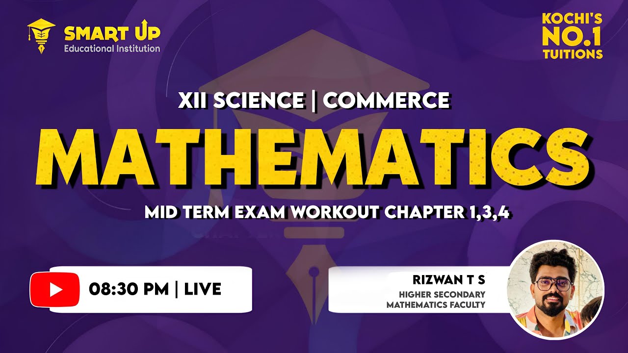 PLUS TWO | MATHEMATICS | LIVE WORKOUT - YouTube