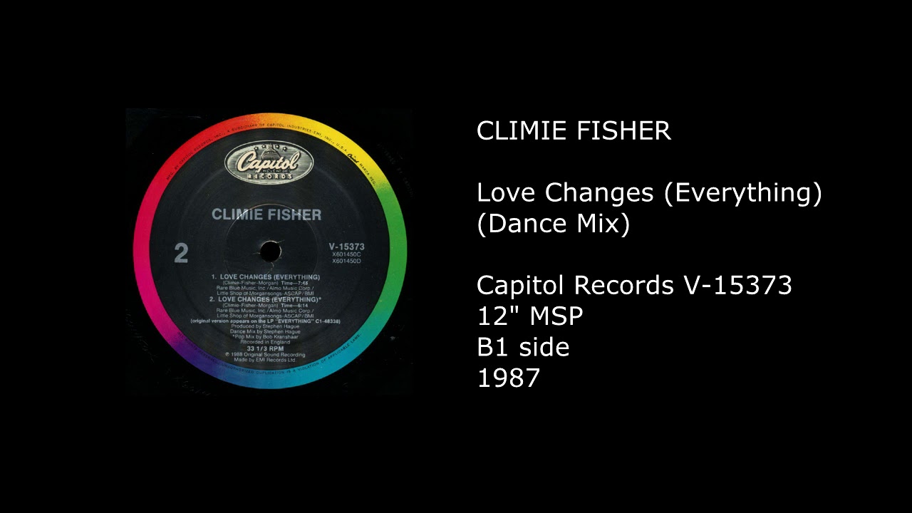 CLIMIE FISHER - Love Changes (Everything) (Dance Mix) - 1987 - YouTube