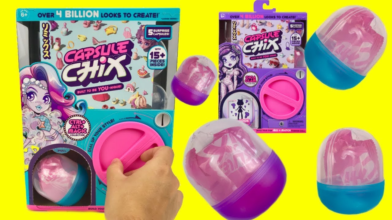 Capsule Chix Dolls Opening! Doll Vending Machine With Surprise Eggs Mix ...