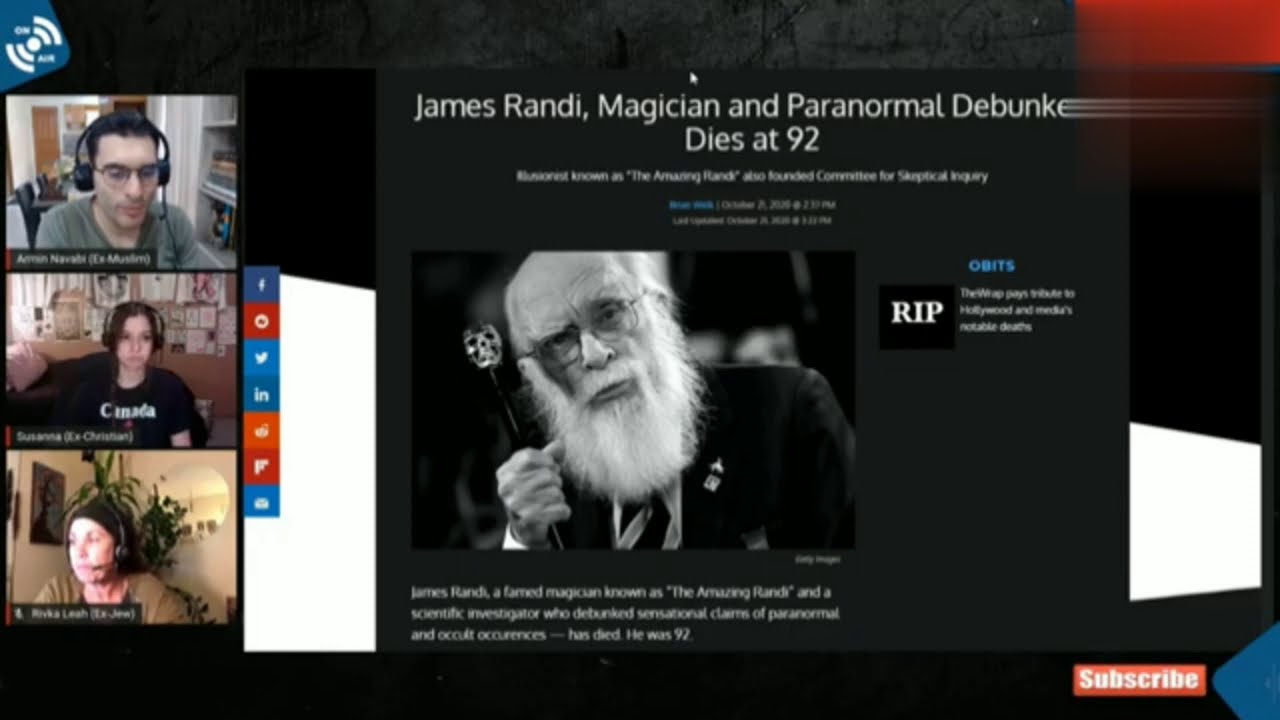 James Randi, famed magician, dies at 92 | BBC | Magician - YouTube