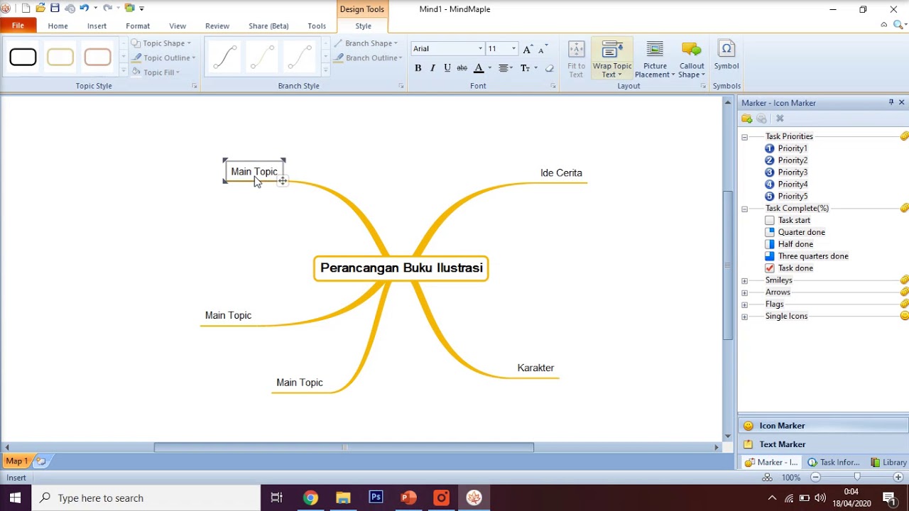 Cara Membuat Mind Map dengan Mind Maple - YouTube