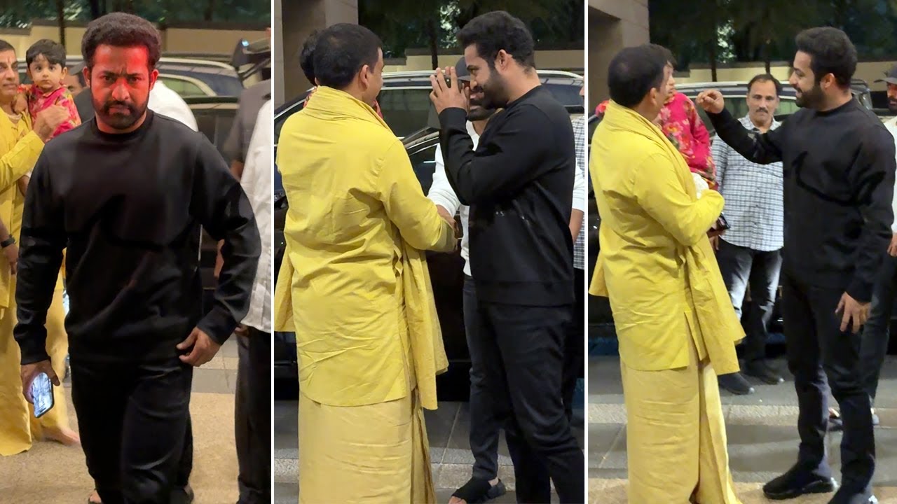 Jr NTR Fun With Dil Raju Son Anvi Reddy @ Devara Success Party ...