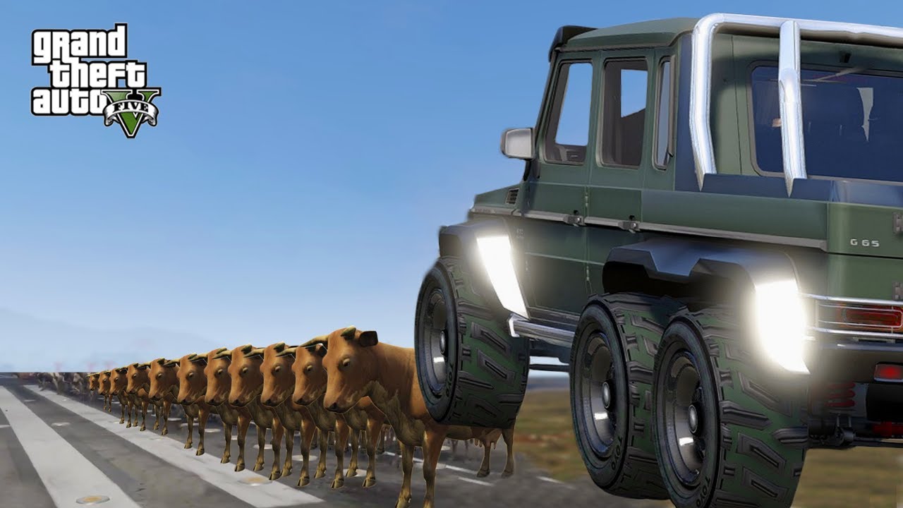 JUMPING OVER 1000 COWS in GTA 5 - YouTube