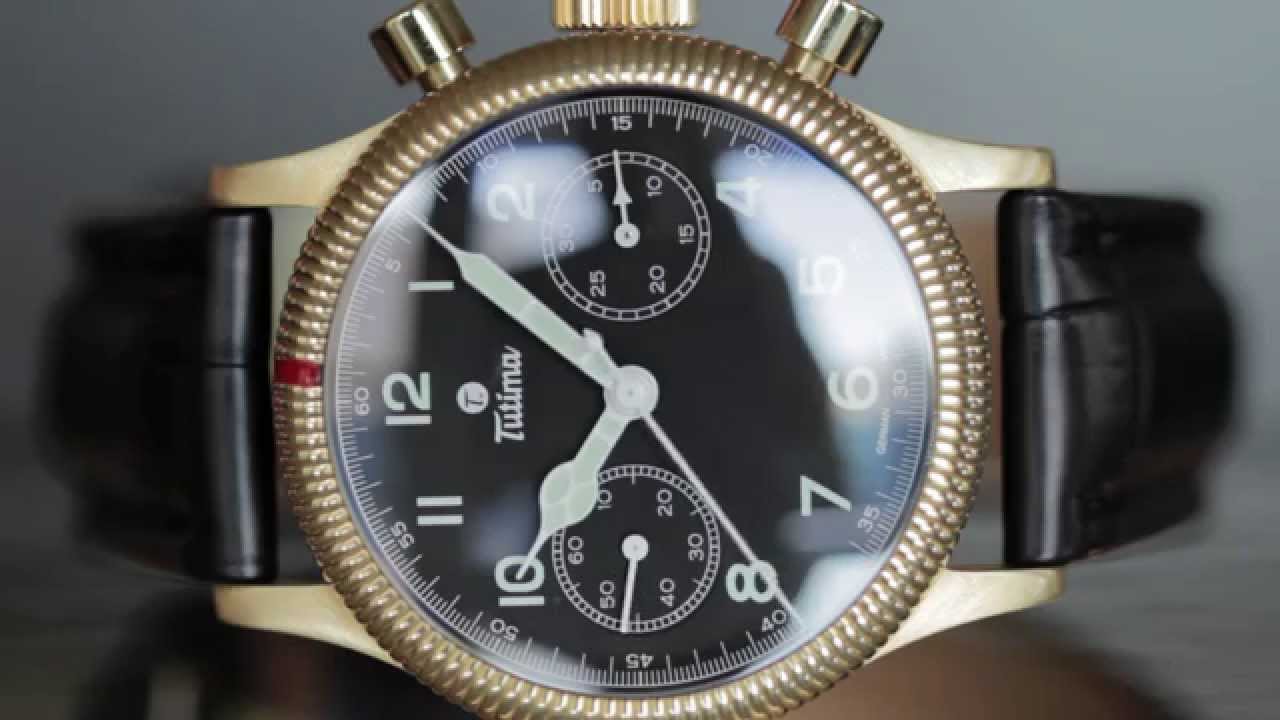 Tutima "1941" Flieger 18k Yellow Gold - YouTube