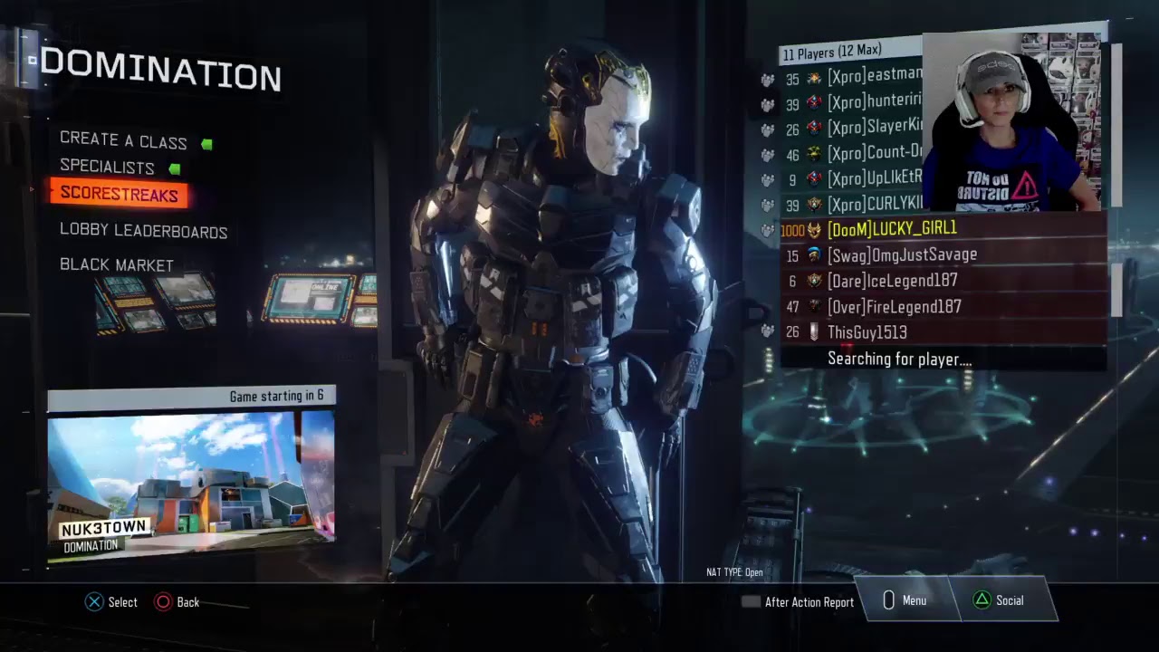 CALL OF DUTY BLACK OPS 3 WITH #2 LEADERBOARD PLAYER LUCKYGIRL!!! - YouTube