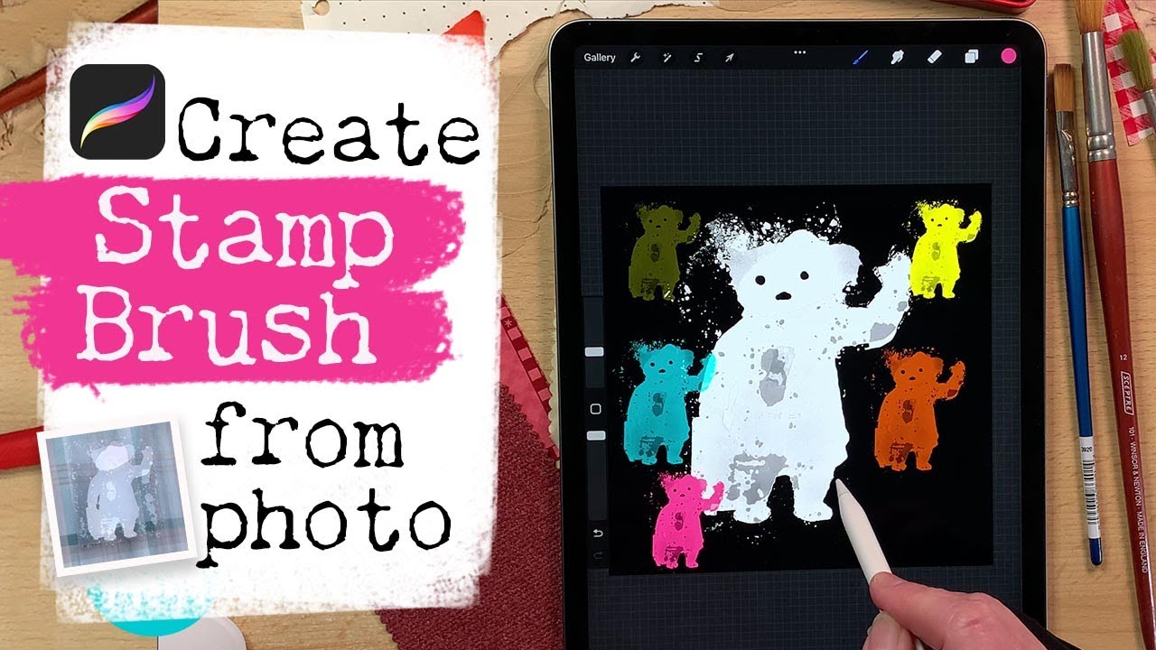 Learn how to create a stamp brush from anything in Procreate on the ...