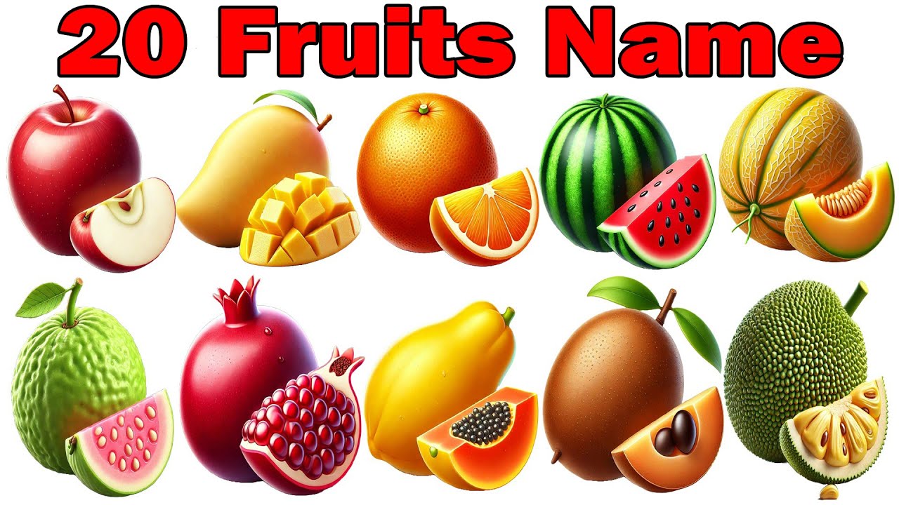 20 Fruits Name | Fruits Name with Pictures | Fruits Name Vocabulary ...