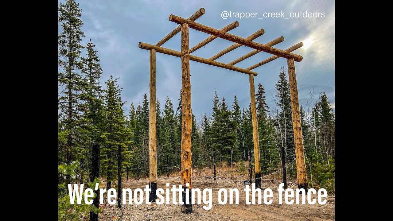 Log Entrance Gate Installed Part 2 - YouTube