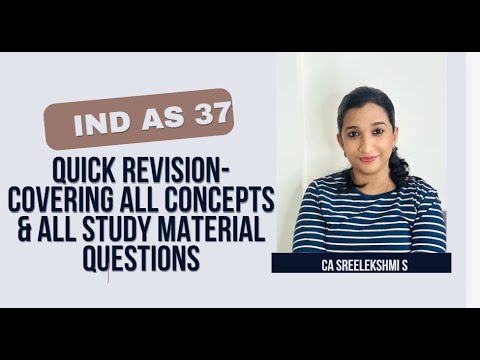 IND AS 37- ALL CONCEPTS AND STUDY MATERIAL QUESTIONS- CA SREELEKSHMI.S ...
