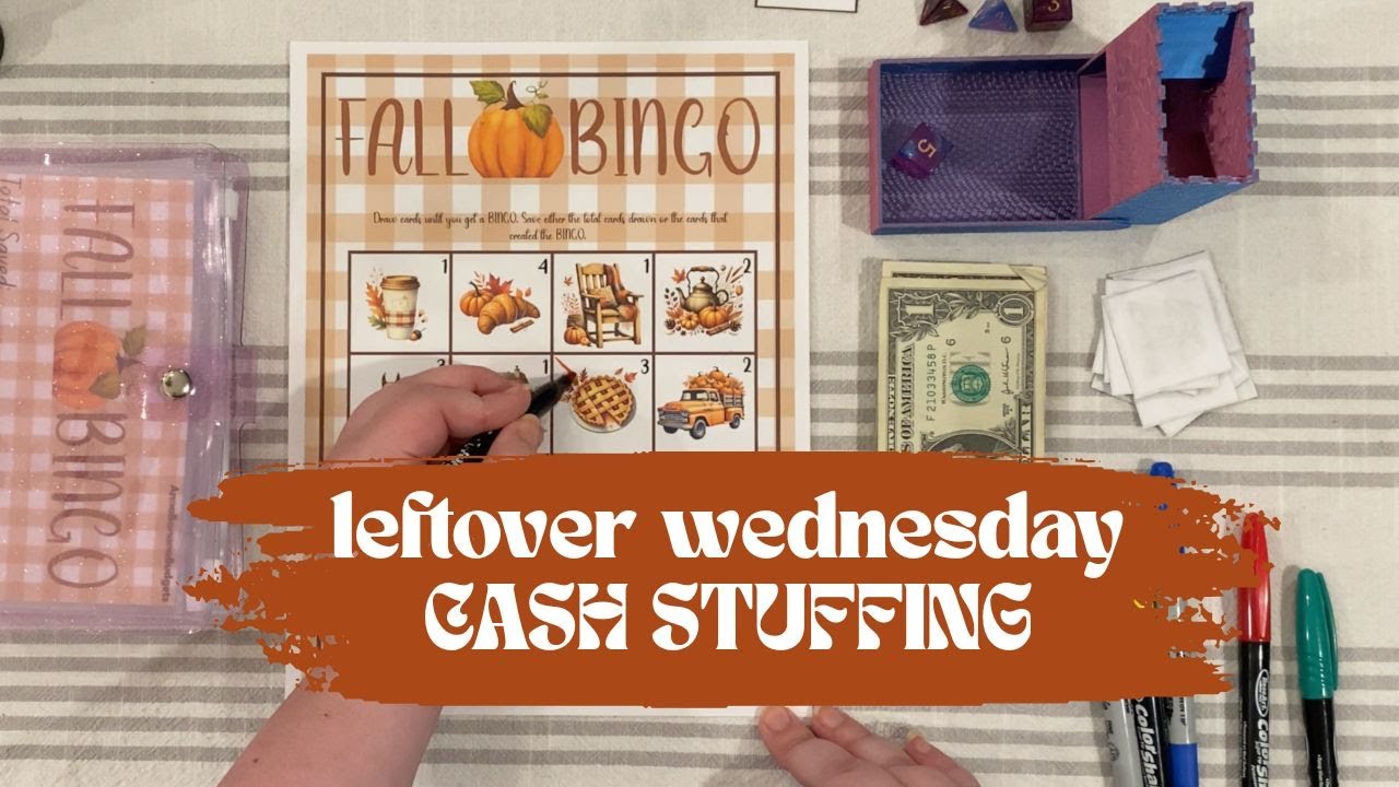 Fall Bingo // Leftover Wednesday // Cash Stuffing Savings Challenges ...