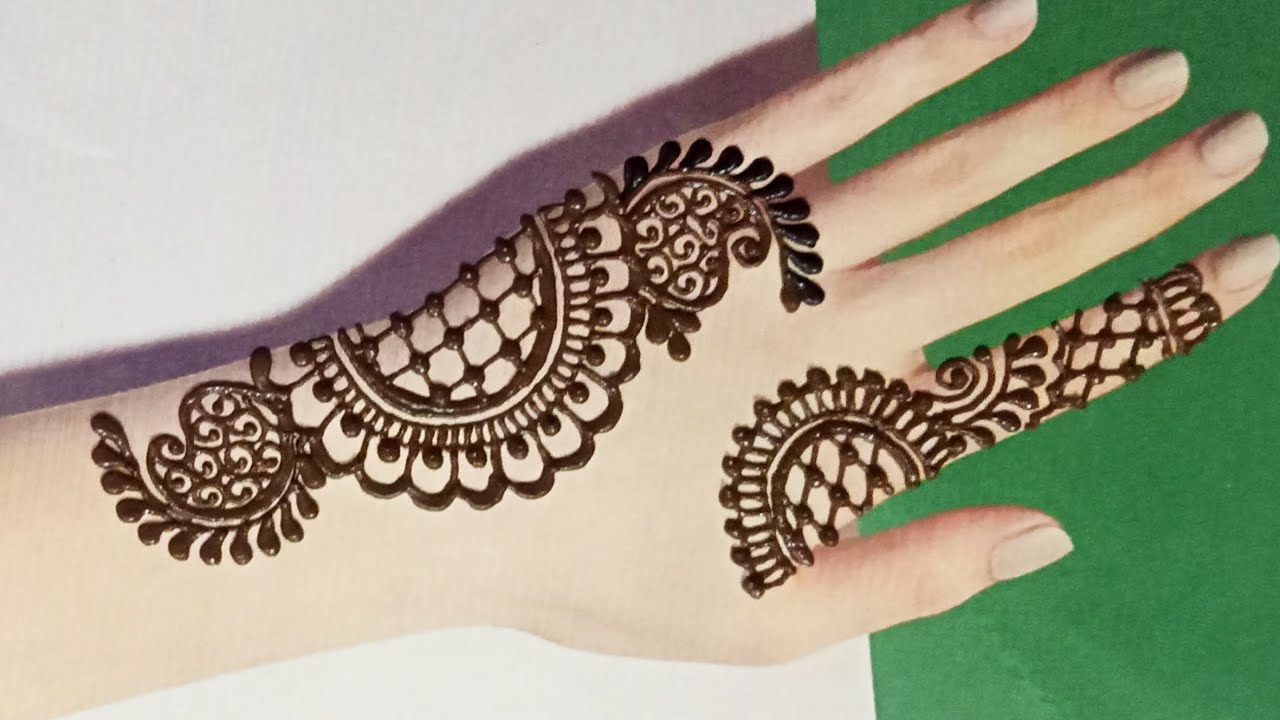 latest beautiful back hand mehedi design 🤩 Stylish mehendi tutorial ...