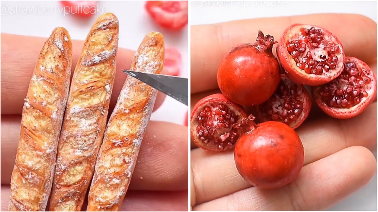DIY Amazing Polymer Clay ~ Realistic Food for Dollhouse ...