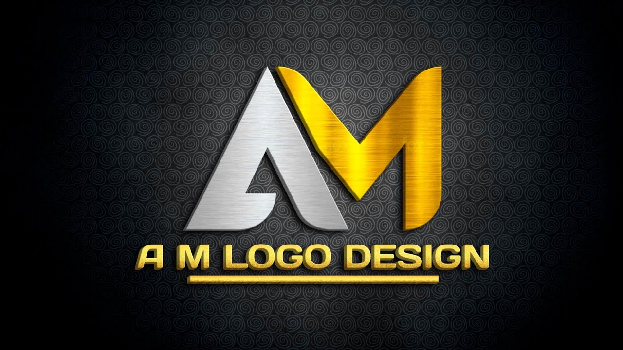 A M Professional Logo Design On Pixellab By Shiva Graphy - YouTube