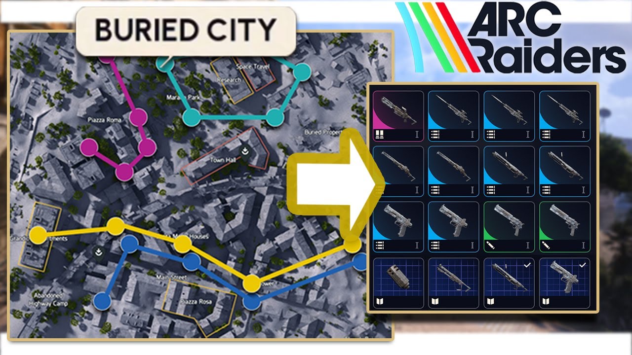 4 Routes to get MORE weapons and blueprints (Buried City) - YouTube