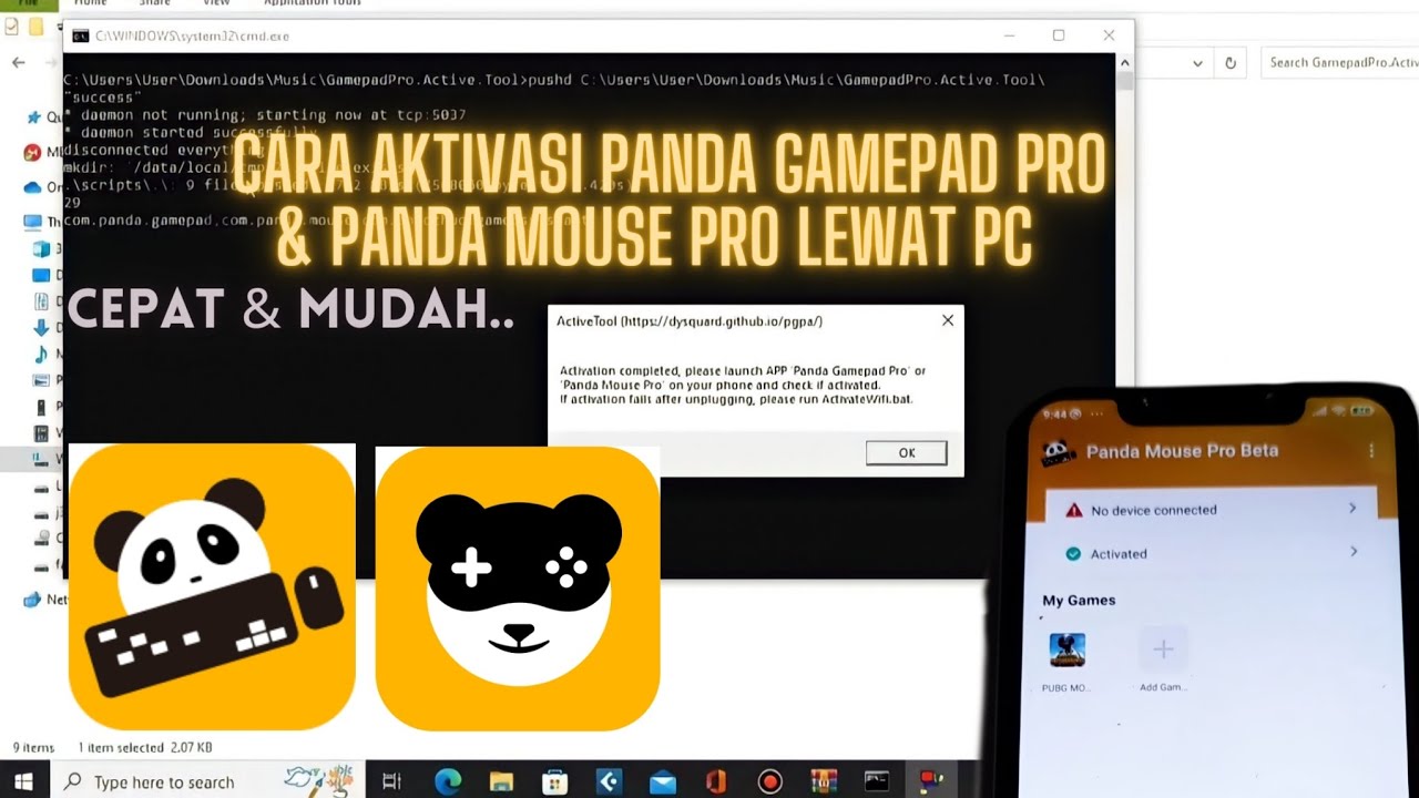 CARA MUDAH AKTIVASI PANDA GAMEPAD PRO & PANDA MOUSE PRO LEWAT PC - YouTube