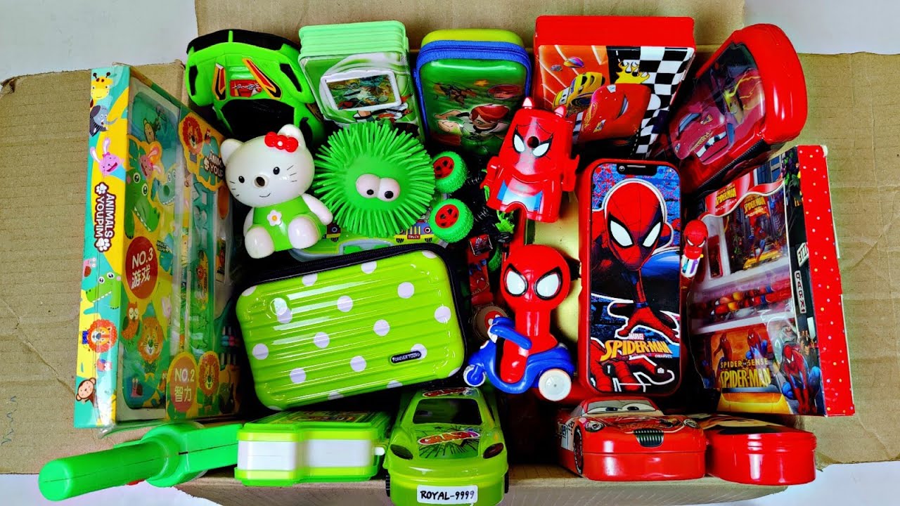 Latest GREEN vs RED Colour Toys🥰 Scooter, Stationery, Sword, Geometry ...