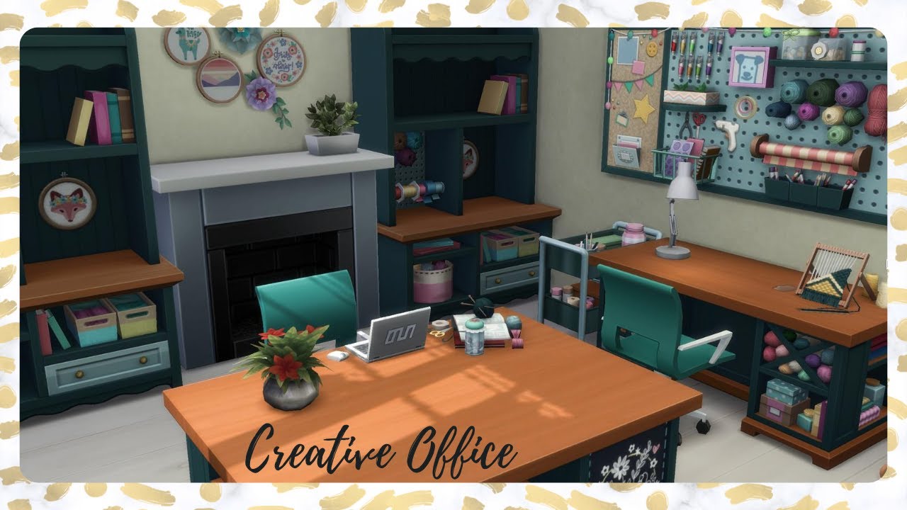 Extra video: Creative office space | Sims 4 Knifty knitting | no cc ...