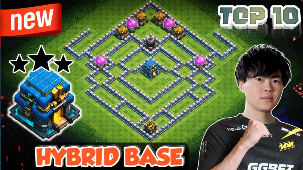 TOP 10 NEW TH12 HYBRID BASE + REPLAY || TH12 UNBEATEN BASE WITH LINK ...