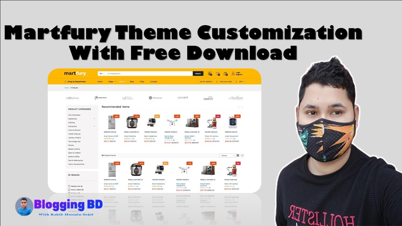 martfury theme customization With free download।। #BloggingBD - YouTube