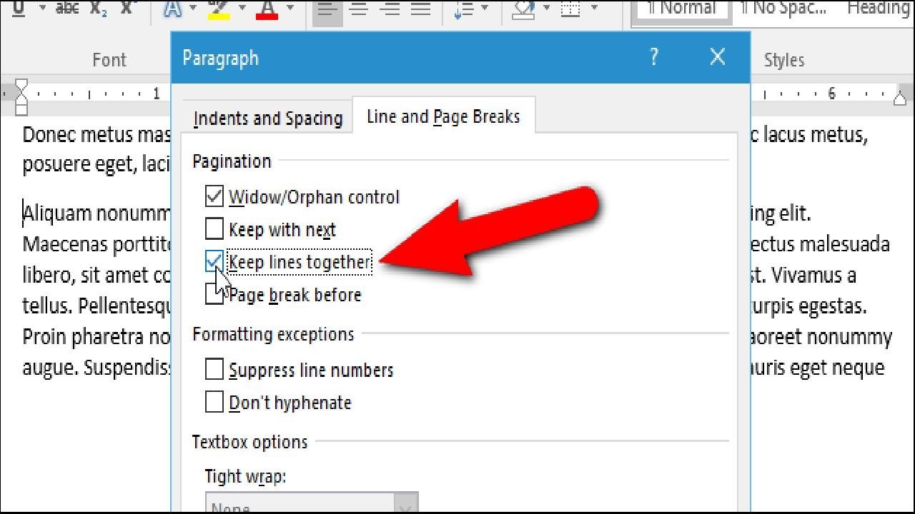 How to Stop a Paragraph from Splitting Between Pages in Microsoft Word - YouTube