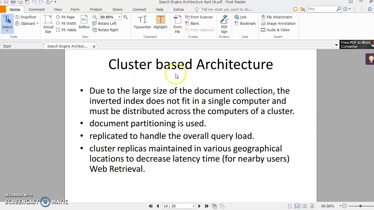 Search Engine Architecture 1 - YouTube
