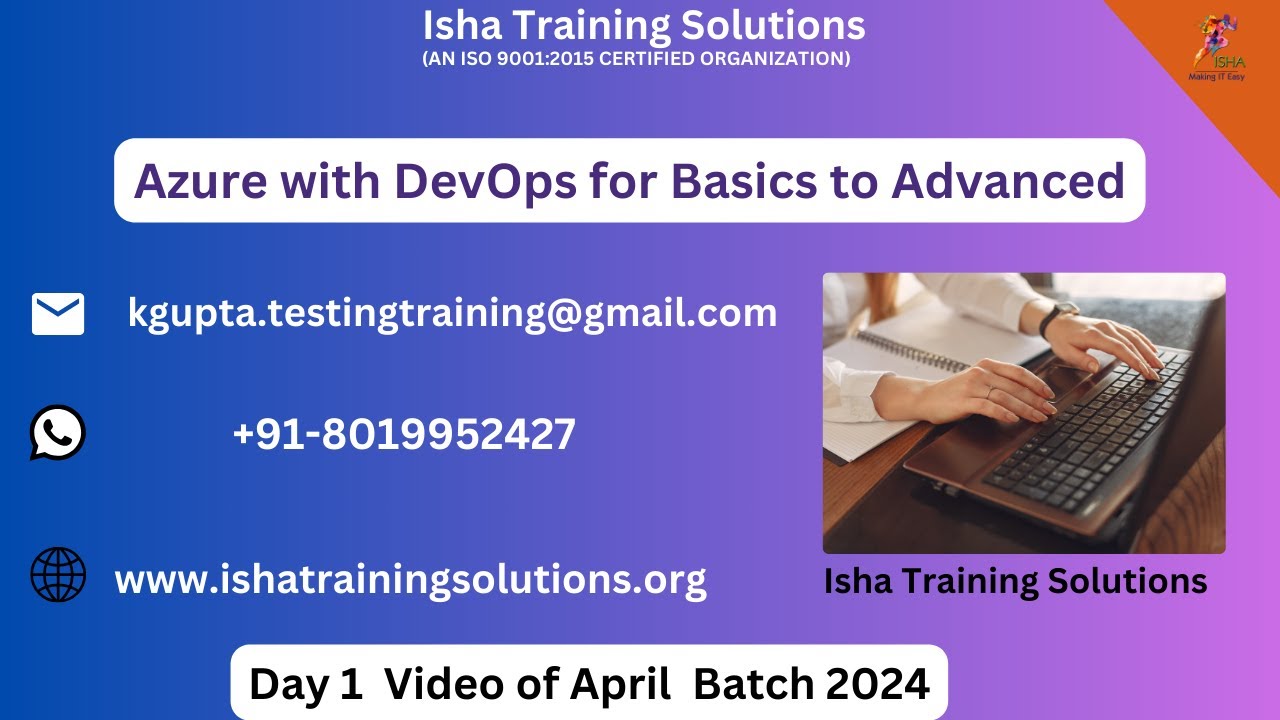 Azure with DevOps Day 1 on 30th April 2024. Pls call or whatsapp us on +91-8019952427 to enroll ...