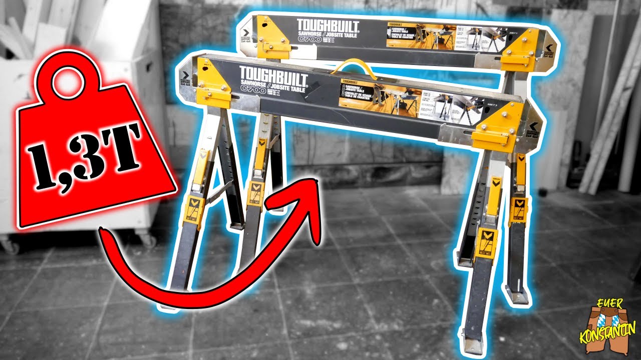💪So STARK sind keine anderen! - TOUGHBUILT C700 Sawhorse/Jobsite Table ...